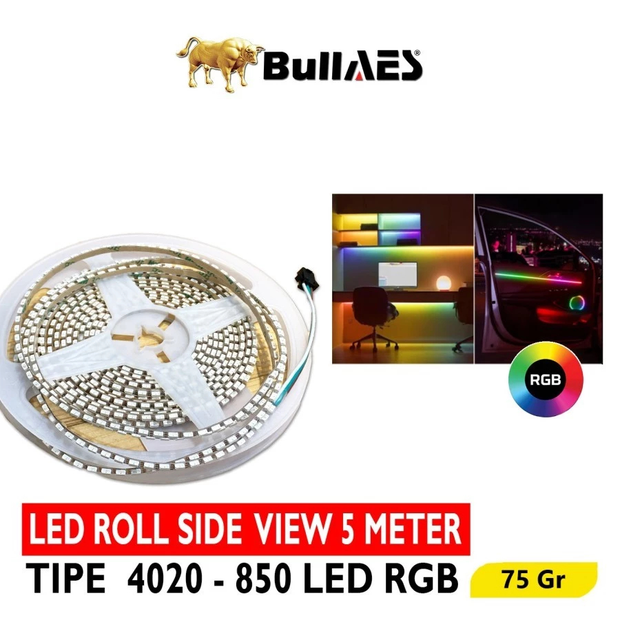 Led Roll Side View 4mm RGB 4020 Matrix List Roll 1 Meter Bullaes 5 Volt ...