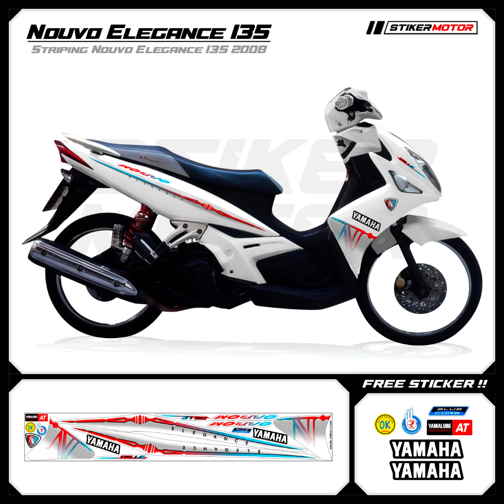NES14 Striping Sticker Yamaha Nouvo 135 Elegance Nouvo LC Variation ...