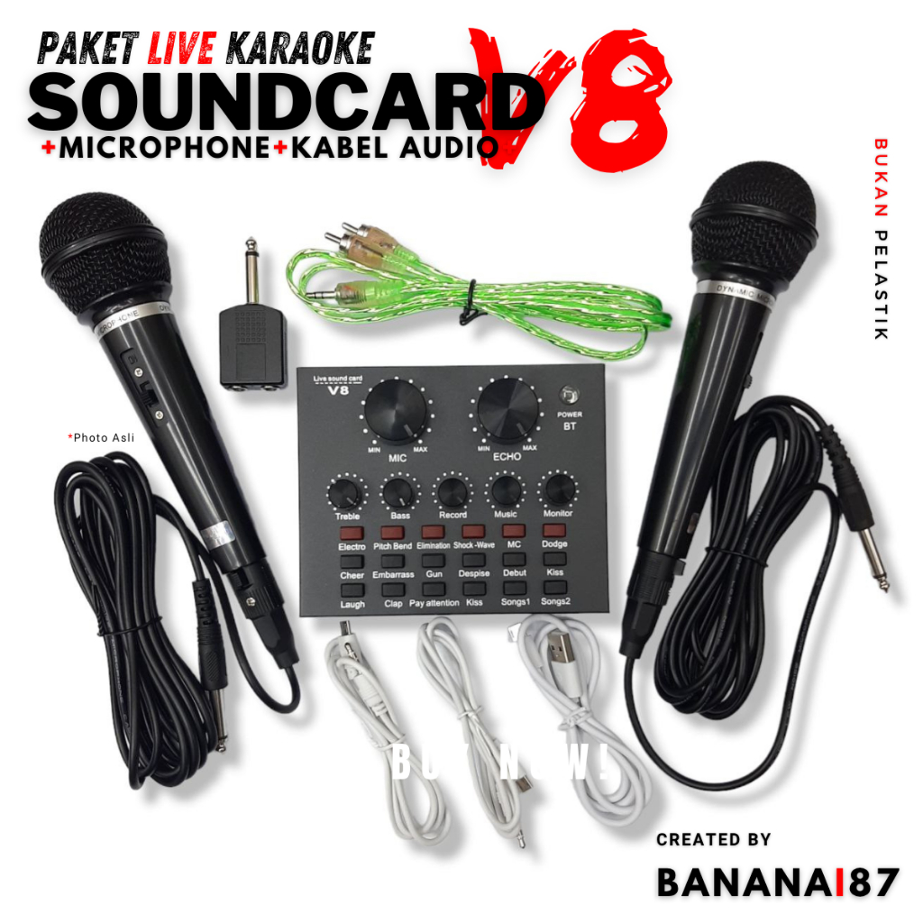 Sound Card Soundcard V8 Bluetooth live Broadcast and streaming or live ...
