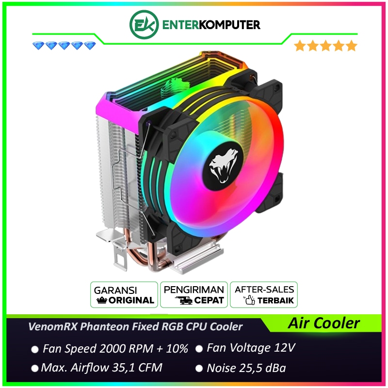 VenomRX Phanteon Fixed RGB CPU Cooler | Shopee Malaysia