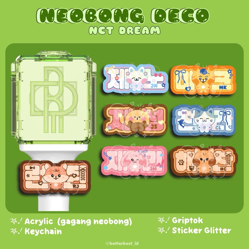 DREAMIEZ NCT DREAM Handle Hanging Nametag Lightstick Neobong deco ...