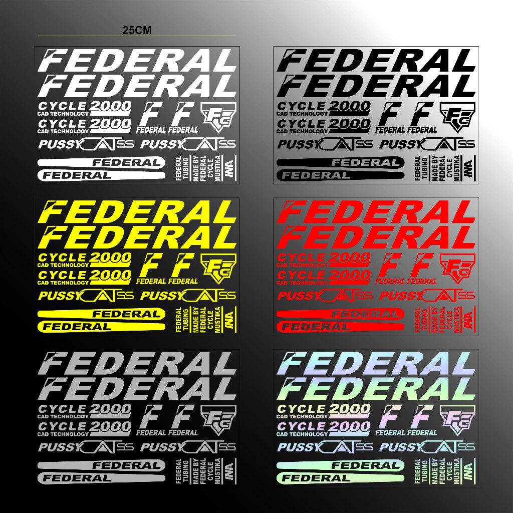 Cutting Sticker Federal Pussy Cat Pussycat Bicycle Sticker 1set MTB ...