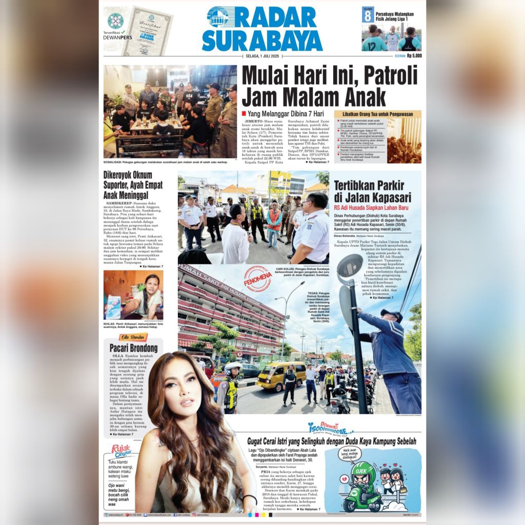 SURABAYA RADAR NEWSPAPER EDITION JULI 2025 (SALE SINGLE) | Shopee Malaysia