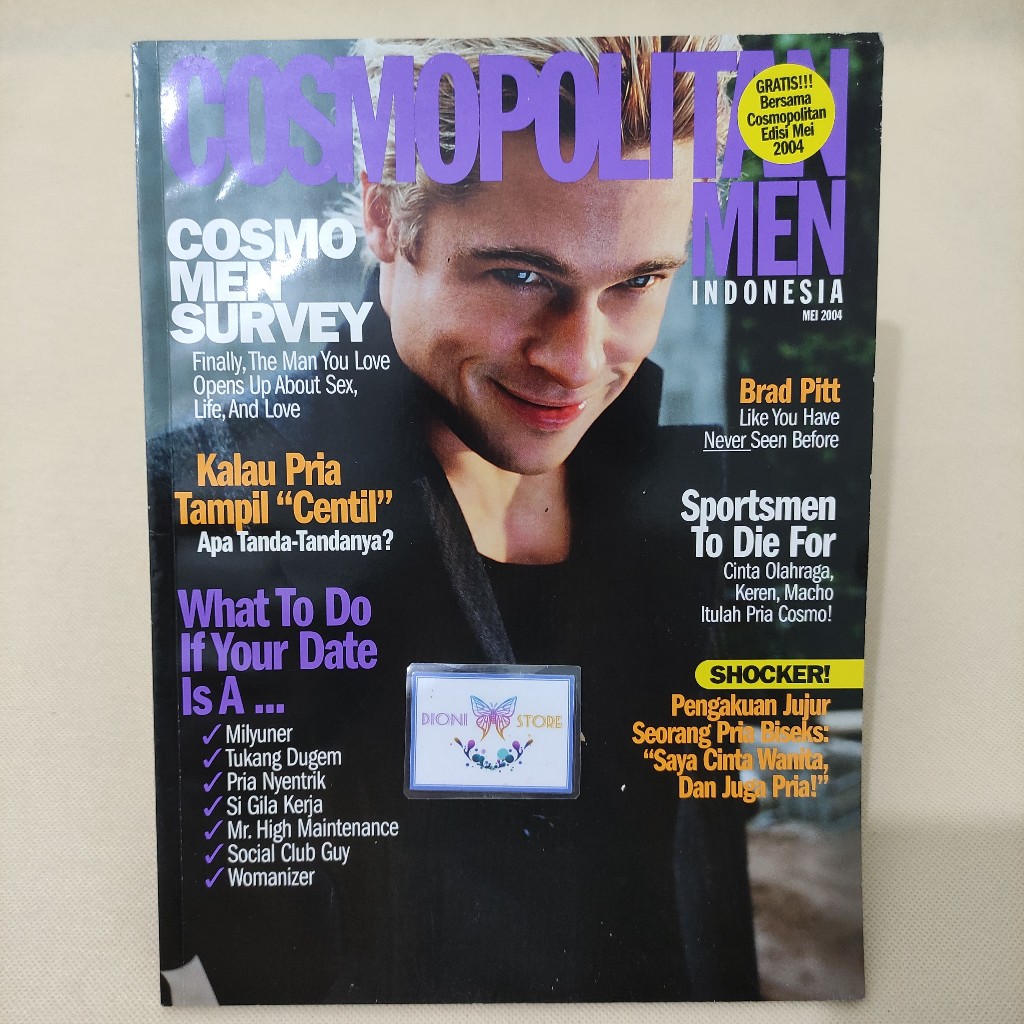 (ORIGINAL) Cosmopolitan Men Indonesia Magazine Brad Pitt Cover - If Men ...