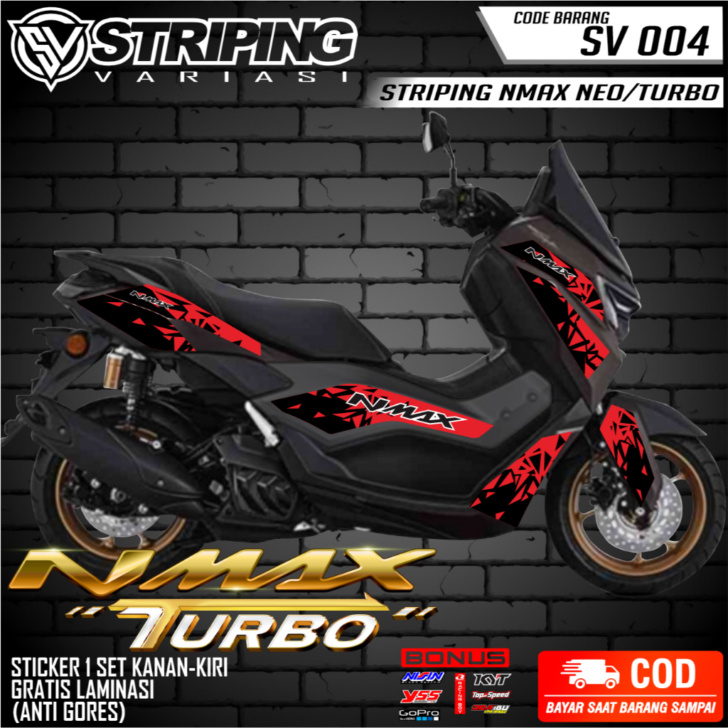 Striping Yamaha NMAX 2025 TUBO/NEO New NMAX Block Sticker Yamaha NMAX TURBO FULL BODY SV 004 ...