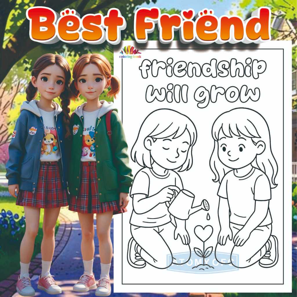 COLORING PAPER / COLORING / DRAWING PAPER / BEST FRIEND / COLORING ...