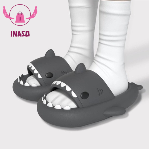 INASO Children's Shark Rubber Slippers Adult Shark Slippers Cute ...