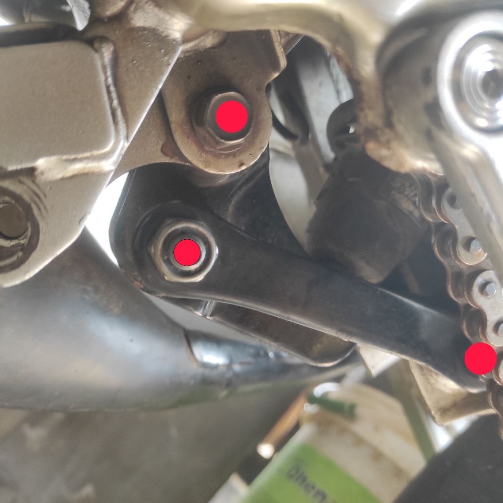 Kawasaki ninja R SS unitrack mounting bolts, original probolt stainless ...