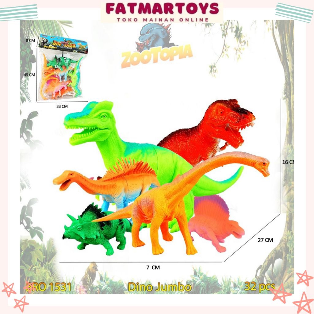 Dino Animals Rubber Dinosaurs Large Jumbo Animals Educational Baby Toys ...