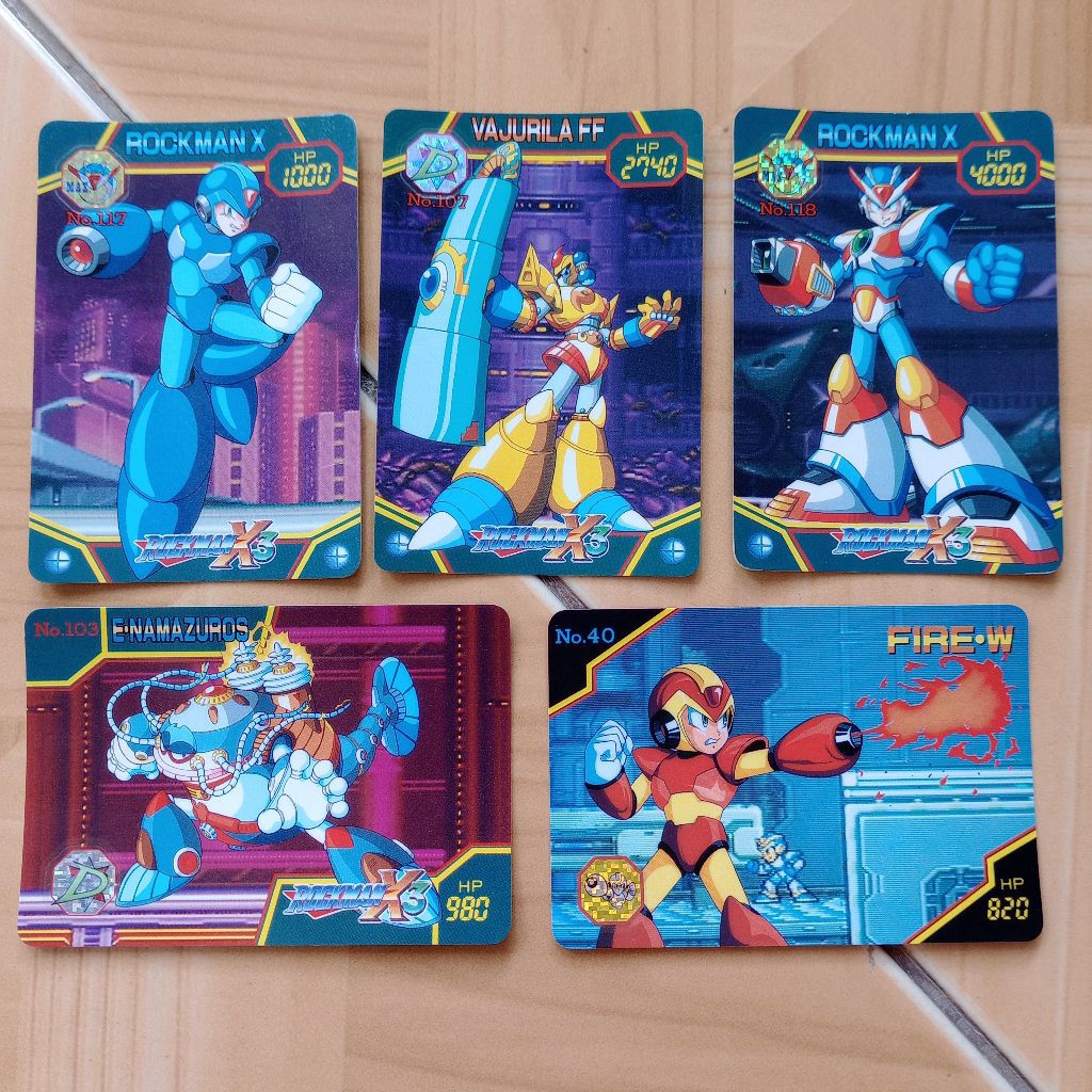 Rockman card x 5 pcs vintage 1995 Bandai original japan | Shopee Malaysia
