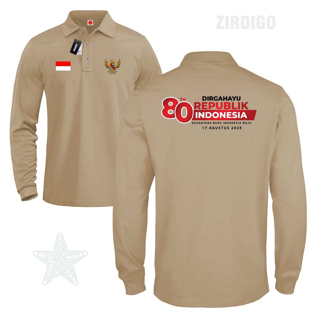 Zirdigo - RI Hut Collar Polo 80 Th 001 x Garuda x Bendera Debe Long ...