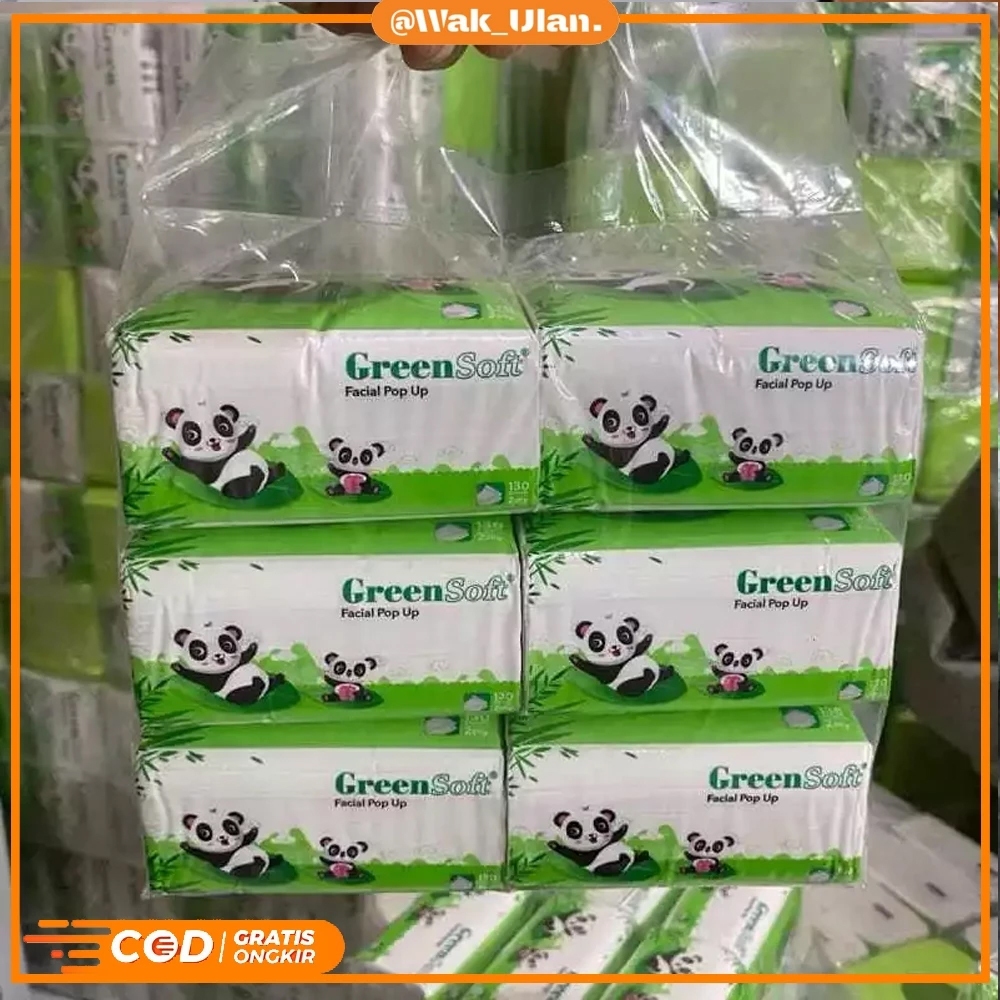 GREENSOFT MINI TISSUE PACKAGE CONTAINS 6 PAX POPUP 130 SHEETS GREEN ...
