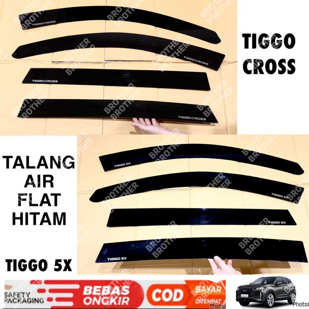Tigo Tiggo Cross 5X Water Gutters 2024 2025 2026 2027 Side Visor Flat ...