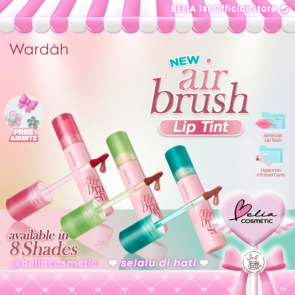 BELIA Wardah Airbrush Lip Tint 3g | Soft Blur Finish | Lightweight | 24 ...