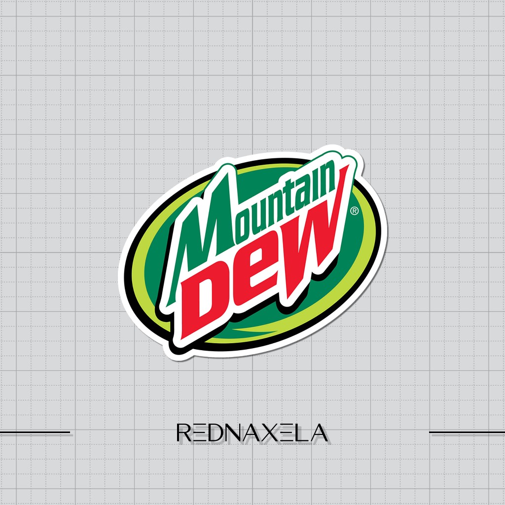 Vinyl Mountain Dew Logo Sticker Outdoor Suitcase Sticker Waterproof ...