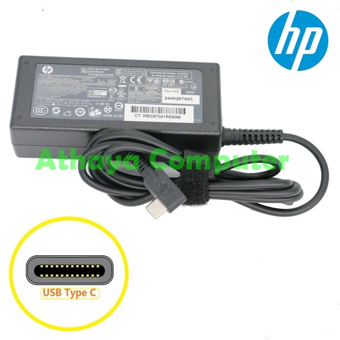 Laptop Charger Adapter Hp Pavilion Aero 13 Amd Ryzen 7 65w Type C 2238