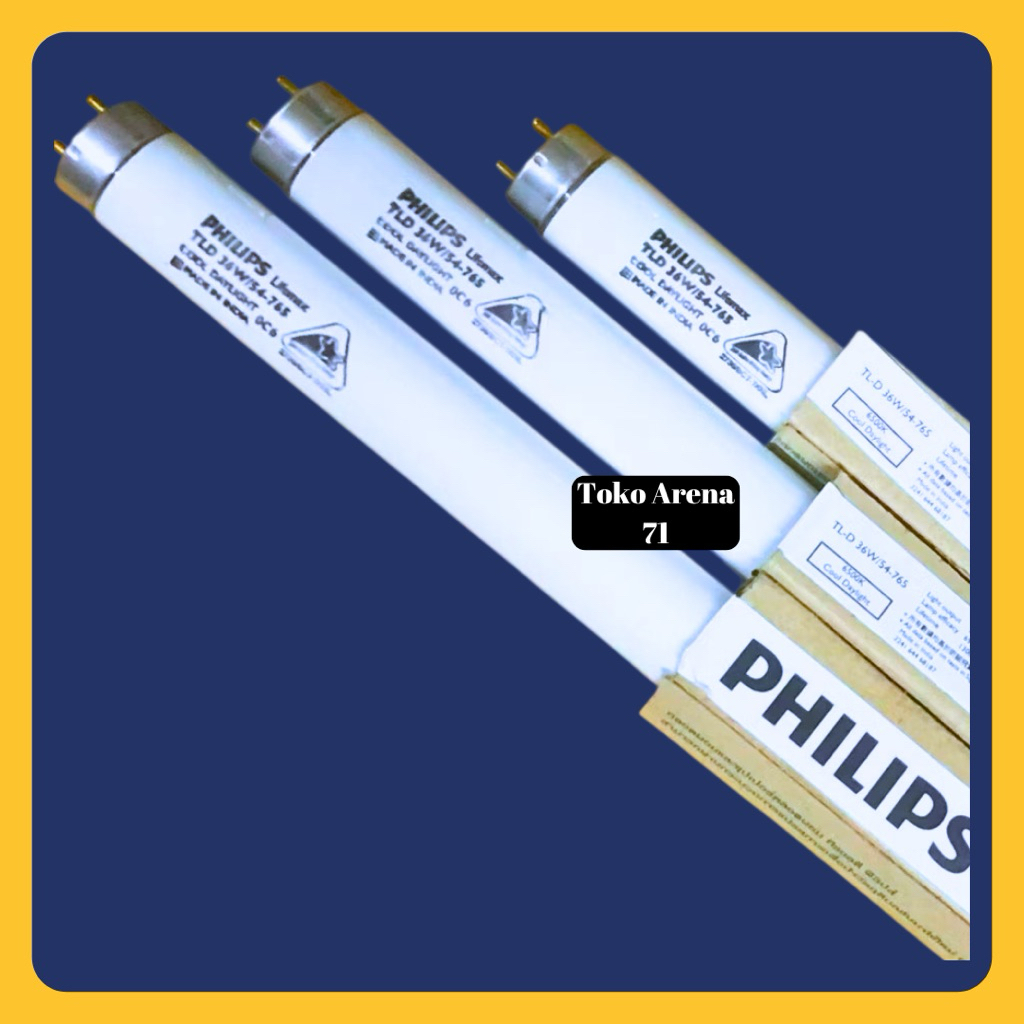 TL-D LAMP 36WATT 36 W NEON LONG PHILIPS LIFEMAX TL 36W 36 WATT NEON TLD PHILIPS 765 WHITE WHITE ...