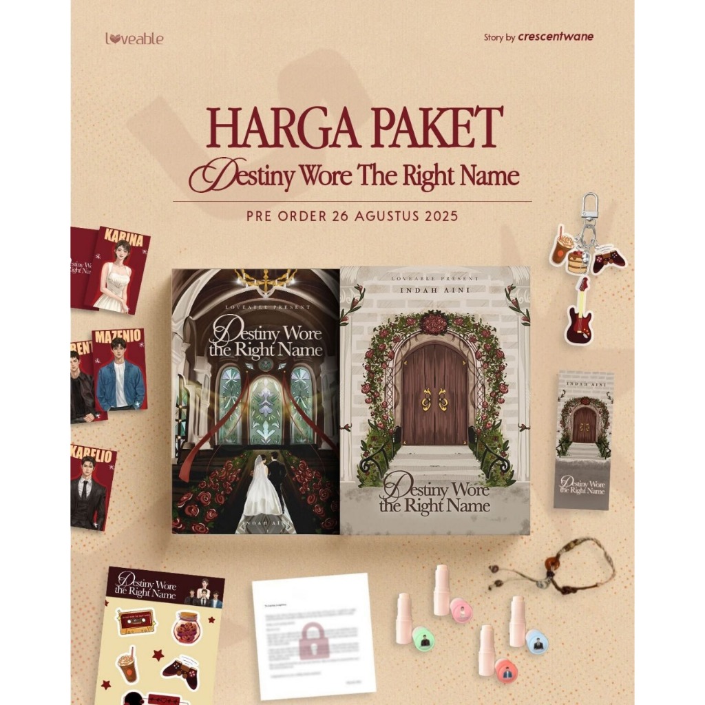 Destiny Wore the Right Name + Signature Novel - Indah Aini | Shopee ...