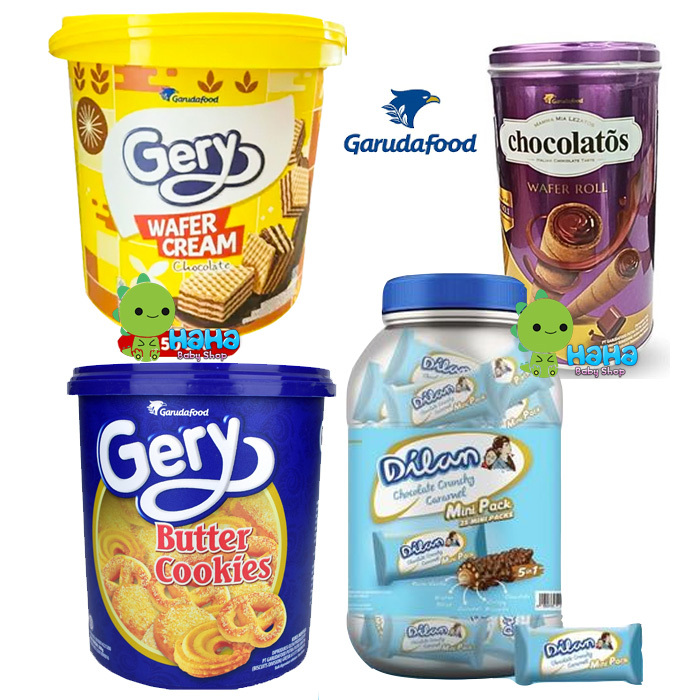Various Garuda Food / Gery (Gery Wafer Cream / Gery Butter Cookies ...