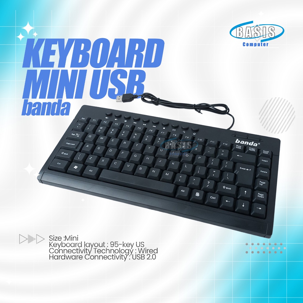 Banda K1000 Wired Mini Keyboard Mini Multimedia Keyboard | Shopee Malaysia