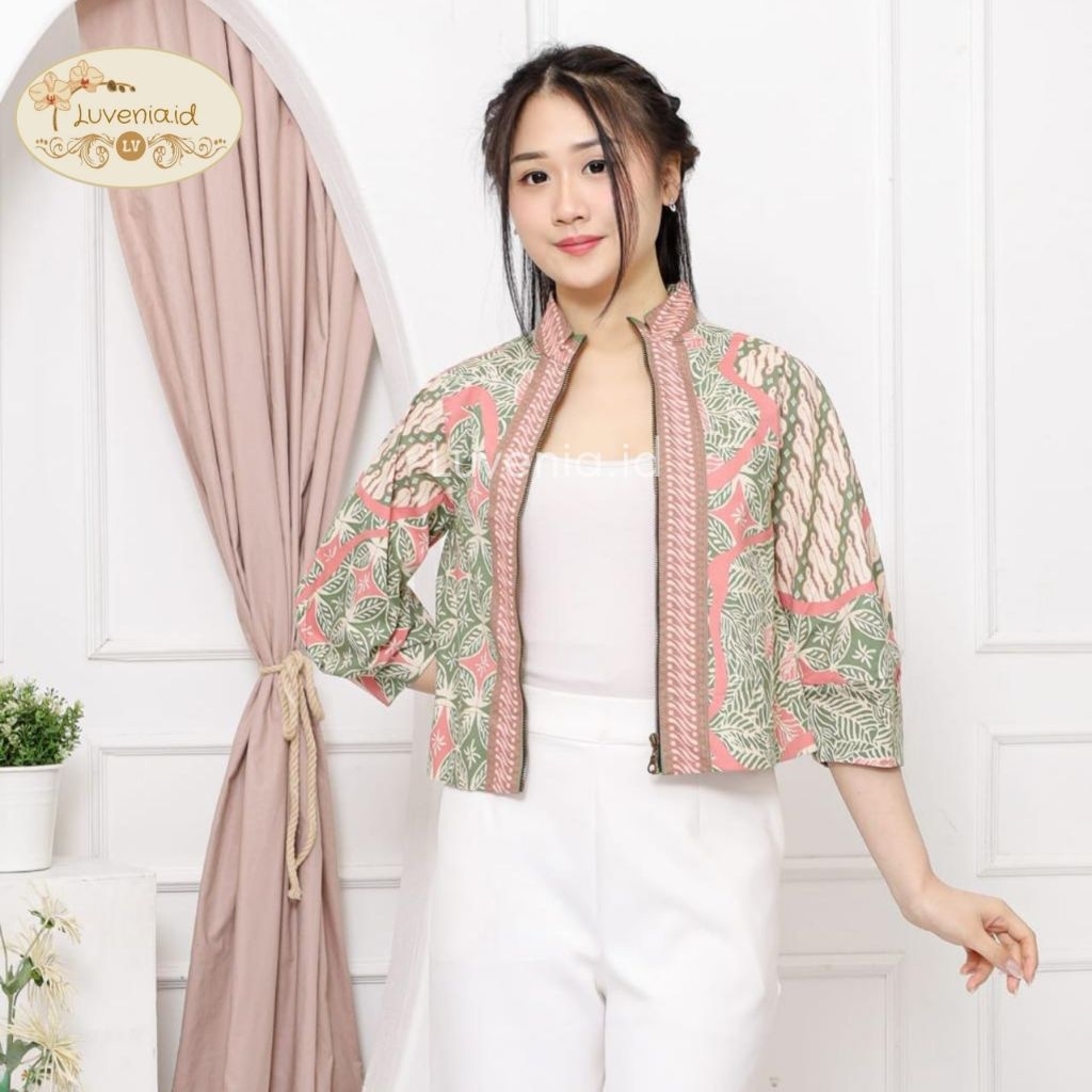 Outer Batik 135 UBI / Women's Batik Bomber Jacket / Ethnic Batik ...