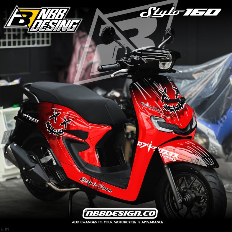 Honda STYLO 160 FULL BODY FULLBOLK Sticker Decal - STYLO 160 Sticker ...
