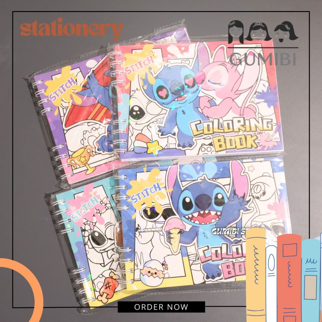 CHILDREN'S COLORING BOOK STITCH MOTIF COLORING BOOK SMALL COLORING BOOK ...