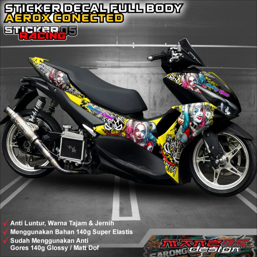 New Connected Full Body Aerox Decal Sticker with Lady Queen Character ...