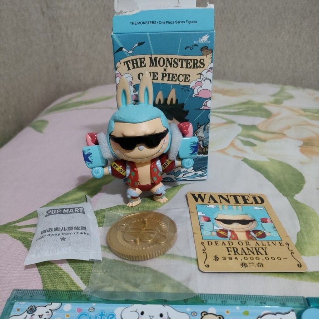 Popmart The Monsters X One Piece Franky Wanted Original Popmart with ...
