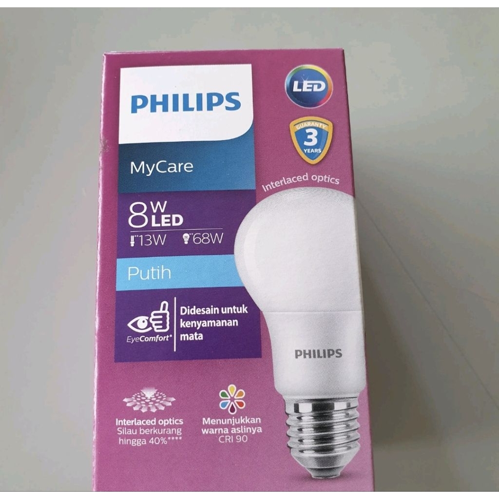 Philips LED Lamp 8W 8 W 8 Watt Mycare Philips Led Bulb | Shopee Malaysia