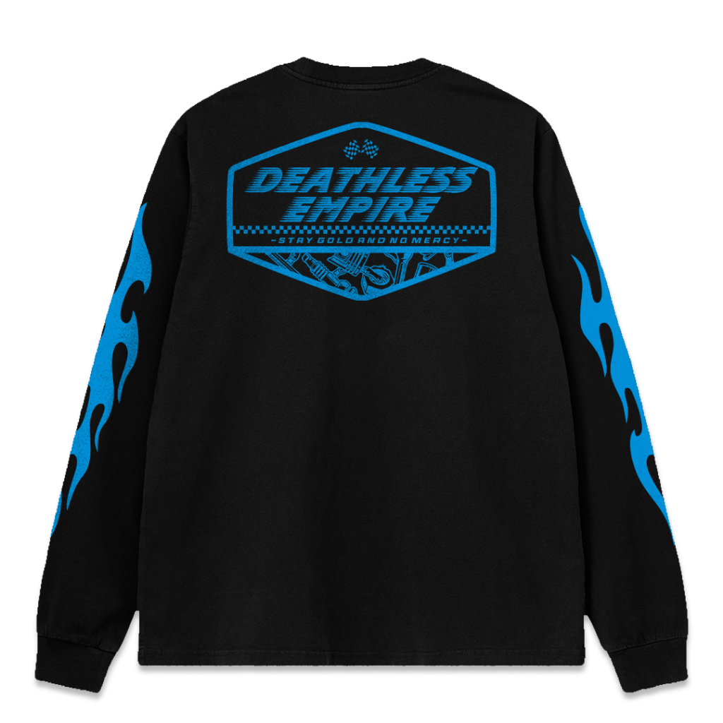 DEATHLESS LONG SLEEVED T-SHIRT | BLUE FLAME | LS MOTOR SERIES | Shopee ...