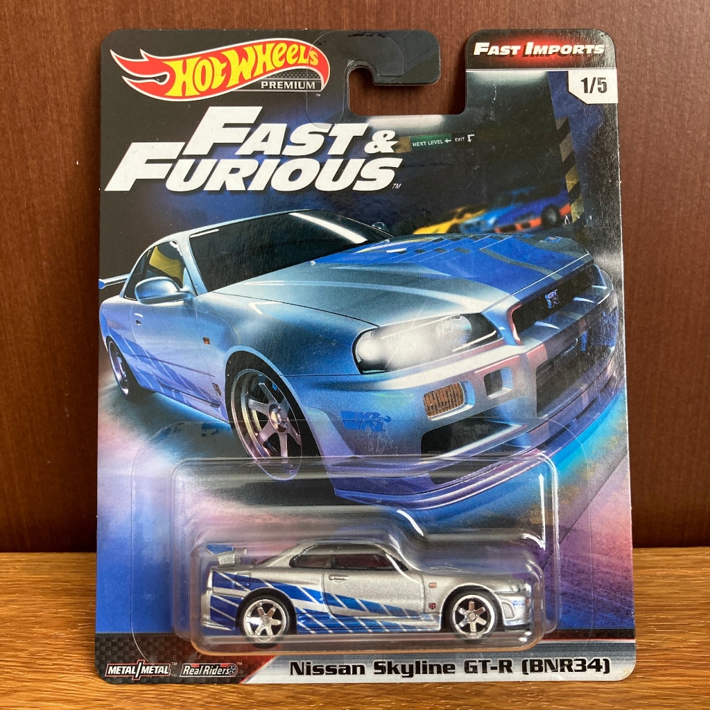 Hot Wheels Premium Nissan Skyline GT-R R34 GTR BNR34 FAST & FURIOUS ...