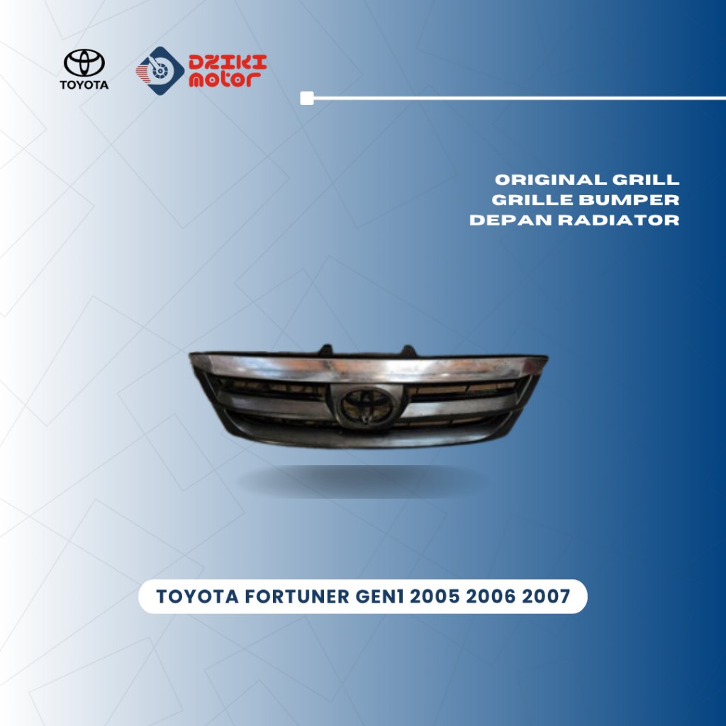 Original Grill Grille Front Bumper Radiator Toyota Fortuner Gen1 2005 ...