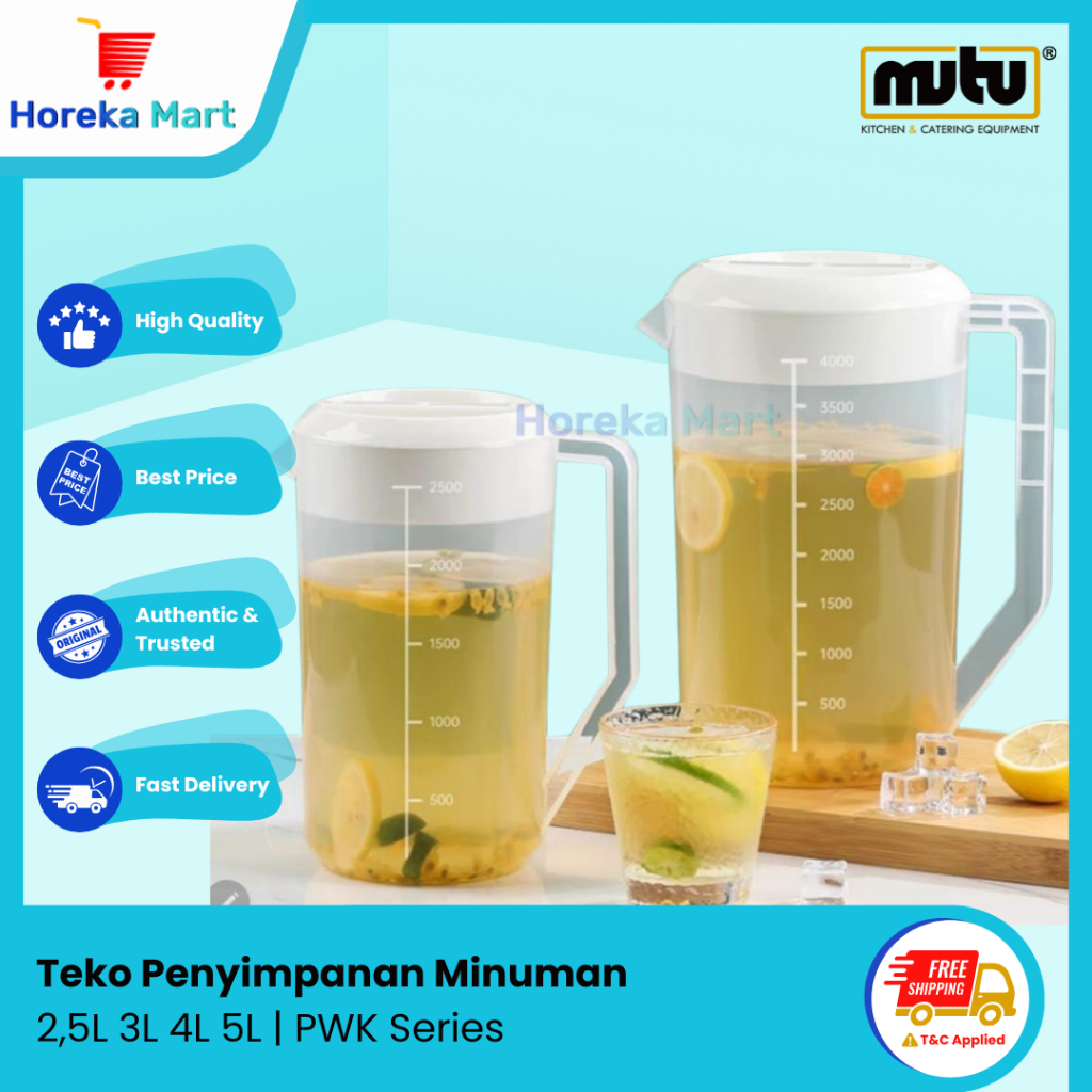 MUTU PWK Series Drinking Water Pitcher (Plastic Water Kettle) 2,5L 3L ...