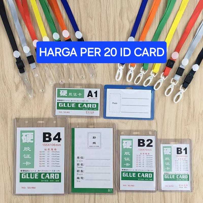 Plastic ID Card WITHOUT STRAP / Thick ID Card B1 B2 B3 B4 A1 A2 A3 / ID ...