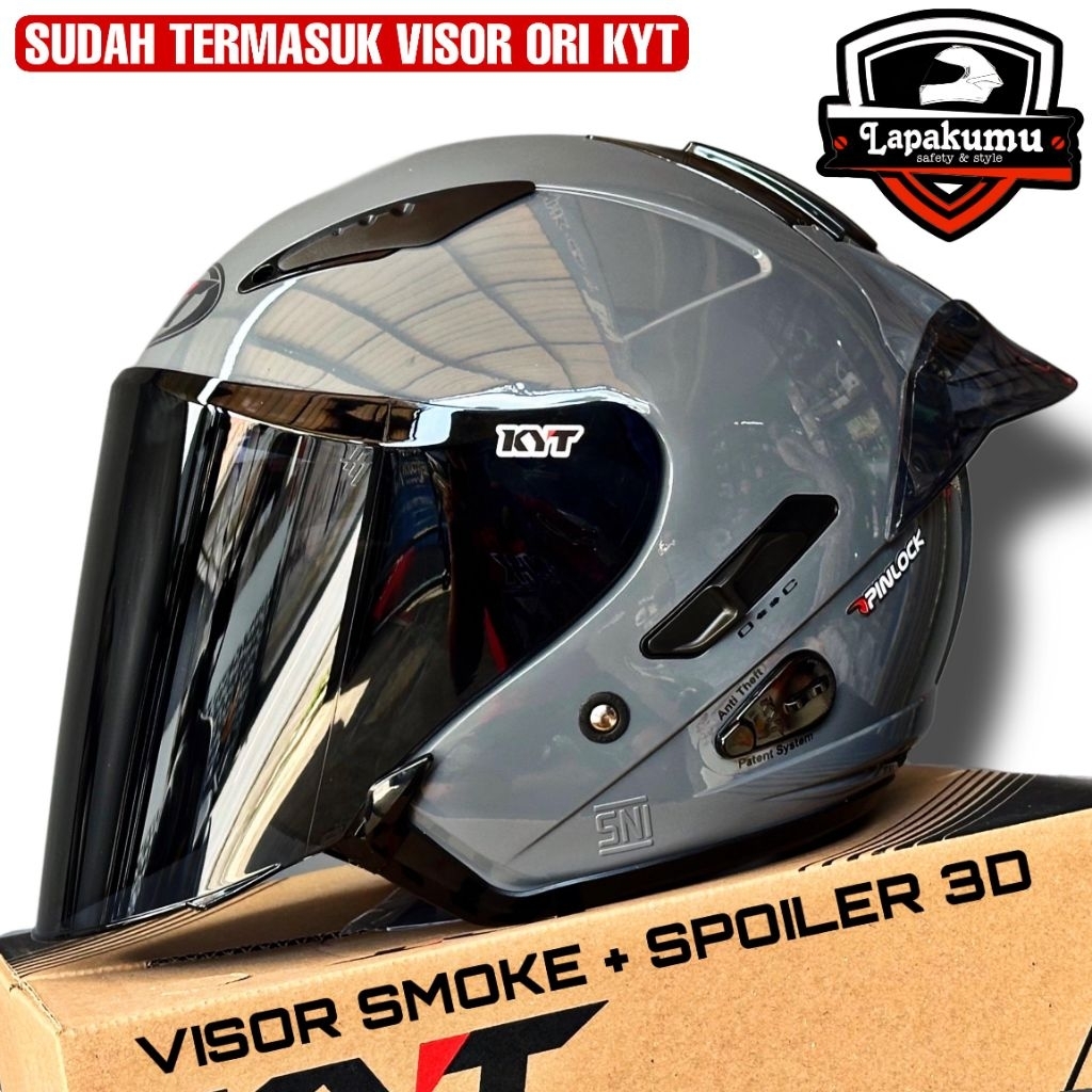 Kyt galaxy flat R helmet plus 3D spoiler | Shopee Malaysia