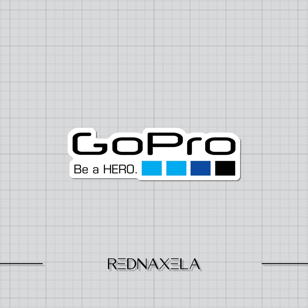 GoPro Logo Vinyl Sticker Waterproof Outdoor Suitcase Sticker | Shopee ...
