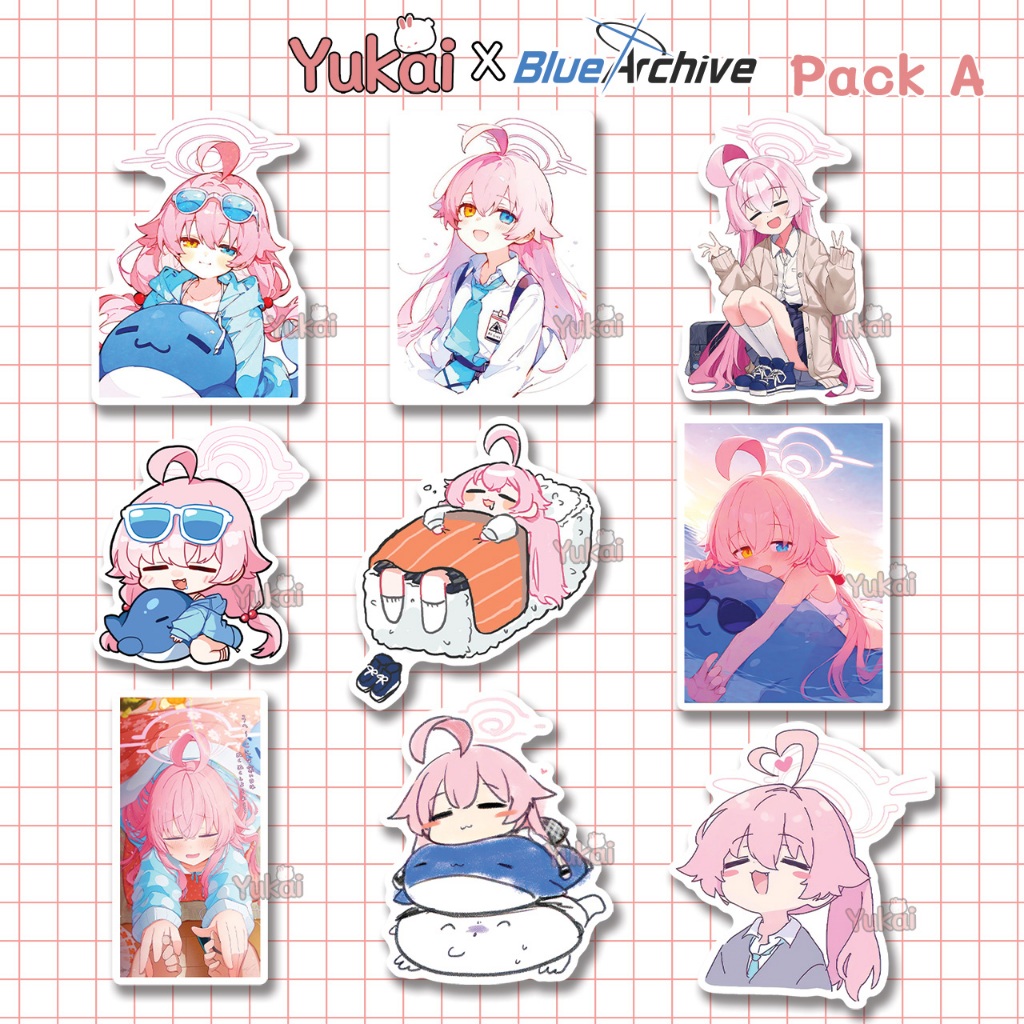Hoshino Blue Archive Premium Sticker - Waterproof Anime Sticker Pack ...