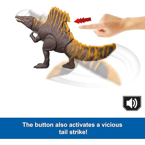 Mattel Jurassic World Reaper Dinosaur Toy, Tail Thrasher Spinosaurus ...