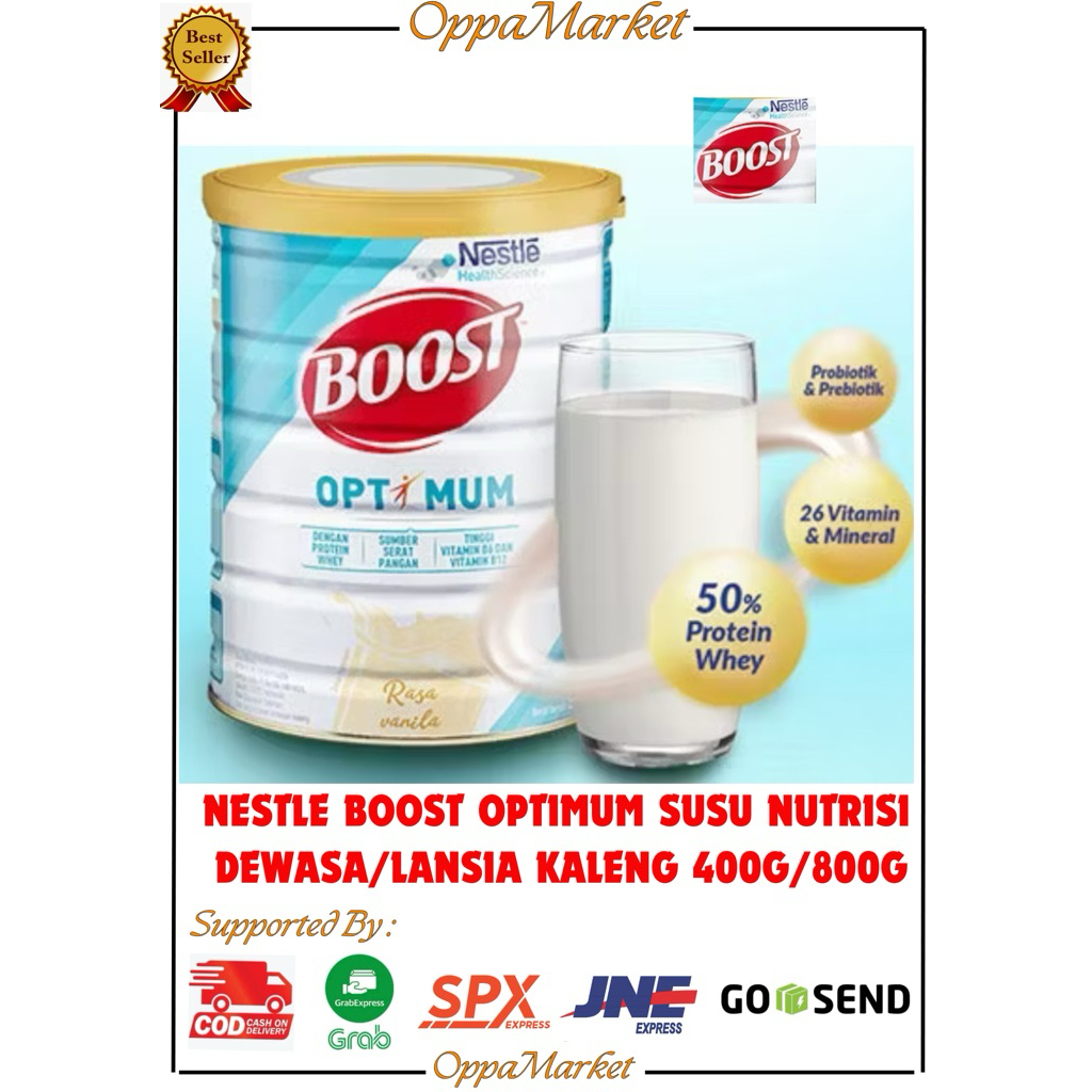 NESTLE OPTIMUM BOOST VANILLA NUTRITION MILK 400G / 800g | Shopee Malaysia