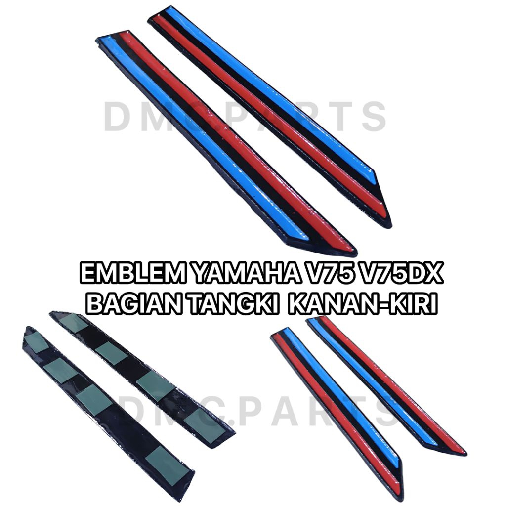 TENGKI YAMAHA V75 V75DX DELUXE DX TANKI LOGO EMBLEM (1 PAIR) YEAR 1973 ...