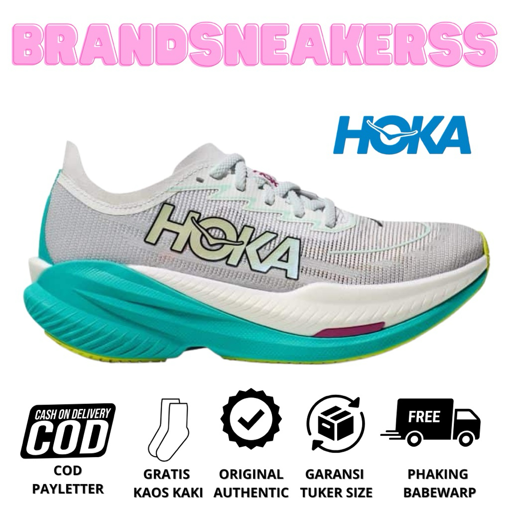 Hoka Original Men's Running Shoes Hoka Mach X 2 Frosh Electric Aqua ...