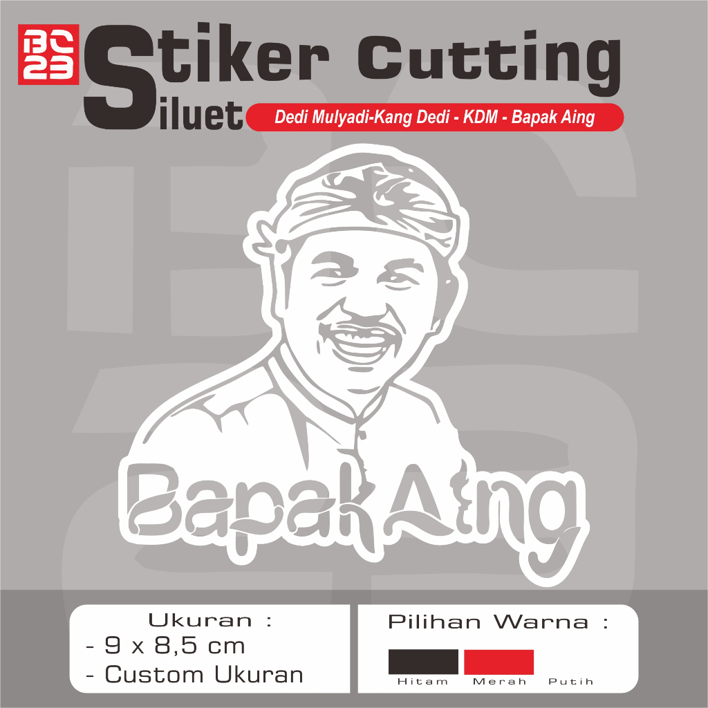 KANG DEDI RAISED CUTTING STICKERS,KDM/DEDI MULYADI, CAR WINDOW STICKERS ...