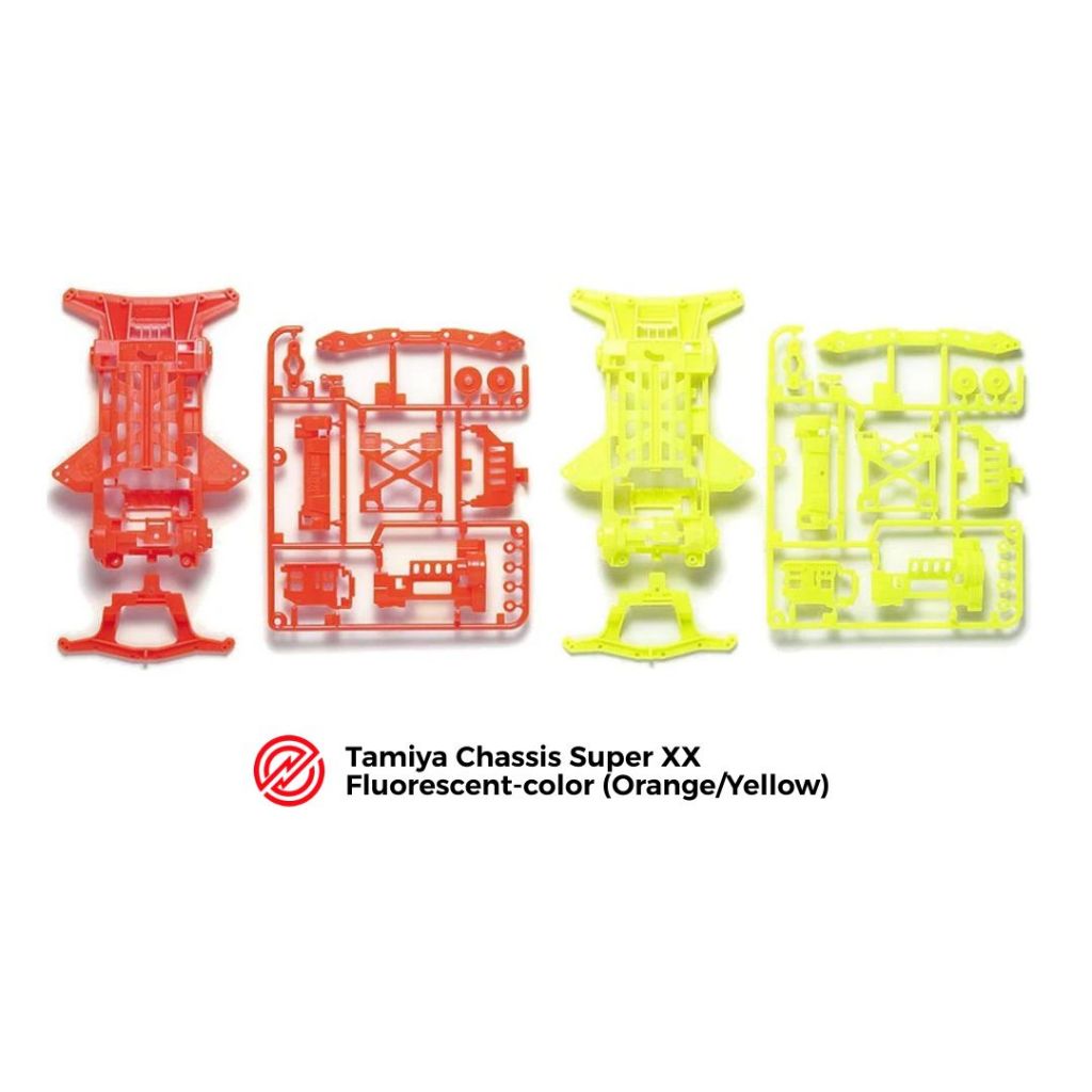 Tamiya Chassis Super XX Fluorescent Color Orange / Yellow - Complete ...
