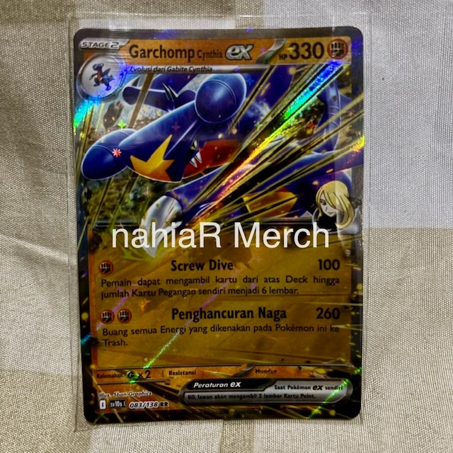 Pokemon TCG Indonesia Garchomp Cynthia ex sv10s 083/138 RR Champion Attendance | Shopee Malaysia