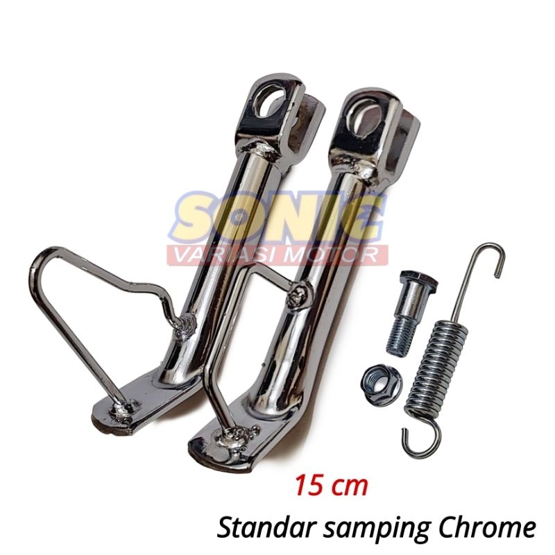 Chrome CEPER DOWN SIDE 15CM SIDE STANDARD FOR MATIC MOTORCYCLE MIO BEAT ...