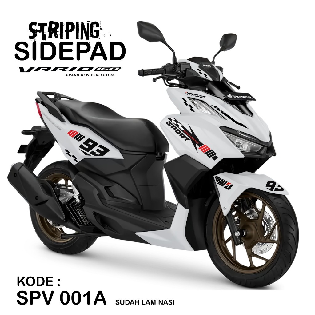 Honda vario 160 Motorcycle striping decal vario 160 Variation vario ...