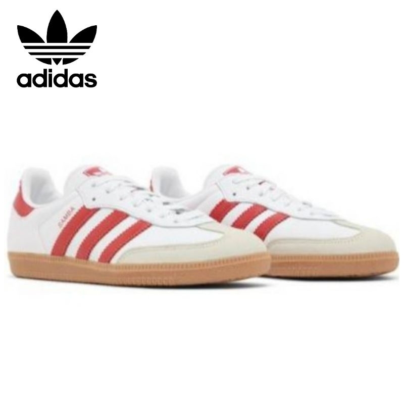 Adidas Samba OG White Solar Red Gum Shoes 100% Original | Shopee Malaysia