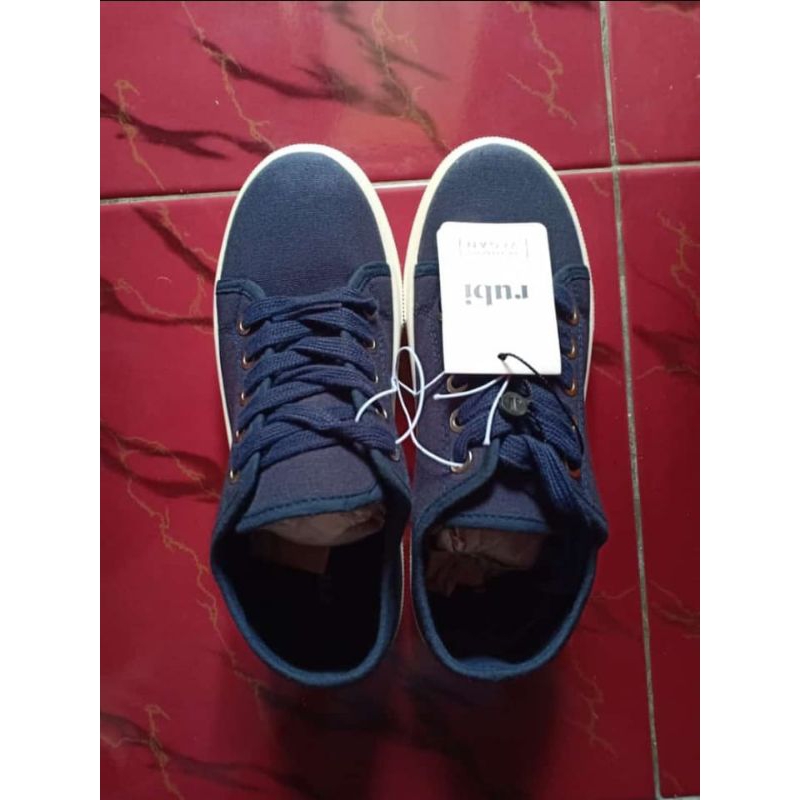 Rubi Women's Sneakers - lisa lace up plimsol navy to cameo | Shopee ...