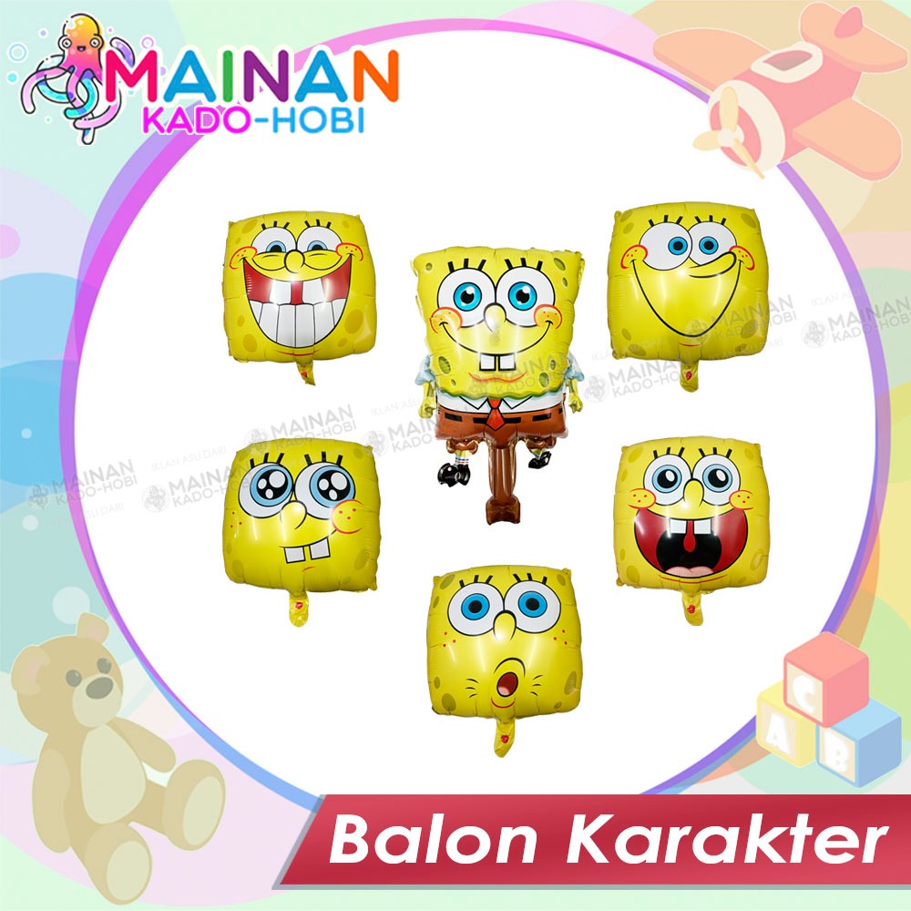 SPONGEBOB CHARACTER BIRTHDAY PARTY FOIL BALLOON GIFT | Shopee Malaysia